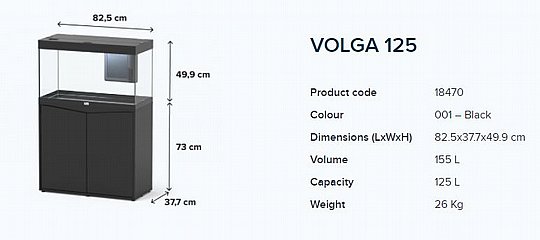 אטלנטיס וולגה Atlantis Volga 125 Black | חוות הדג המעופף